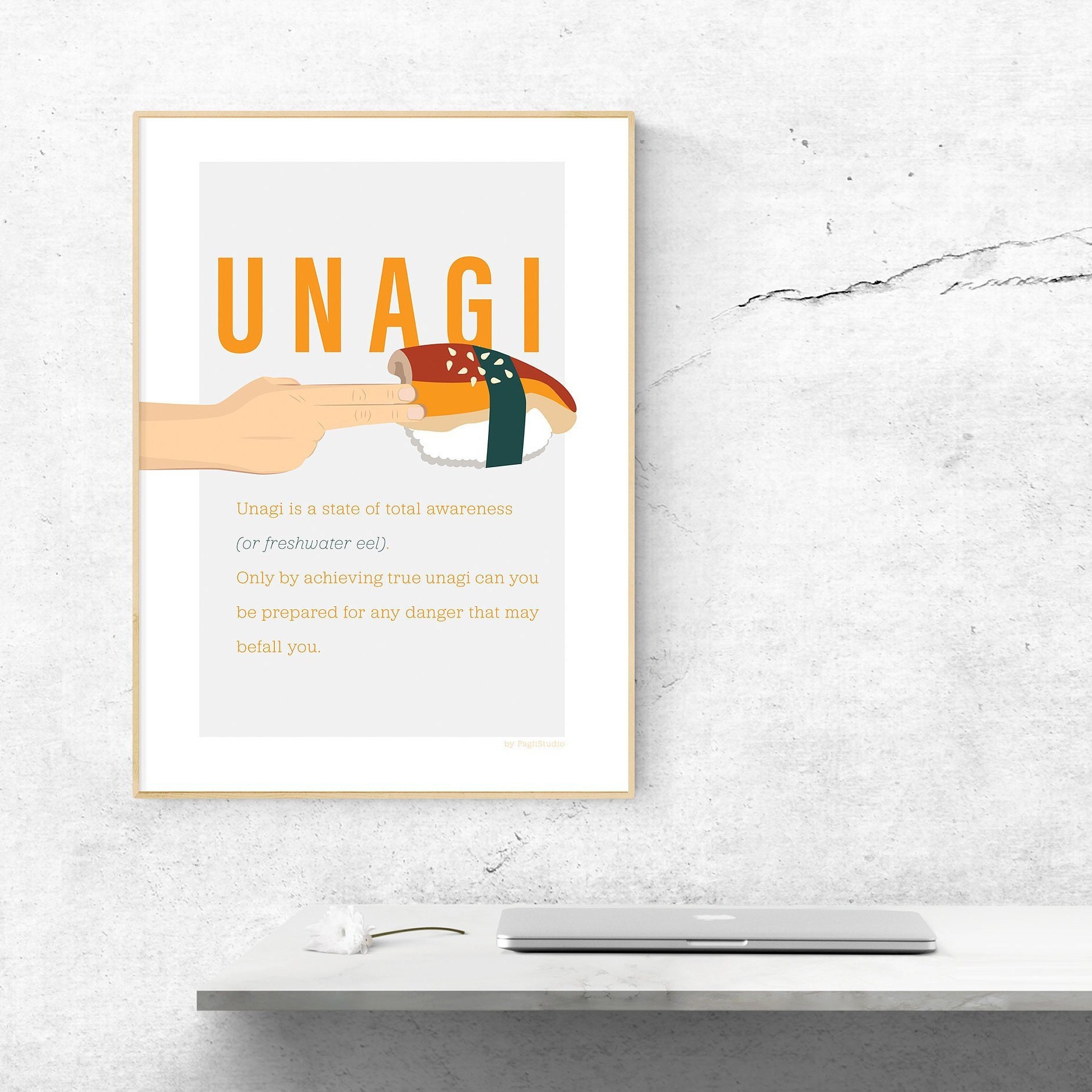 Unagi! Ross || Wall Art Printable Poster Print|| Friends TV Show "the ...