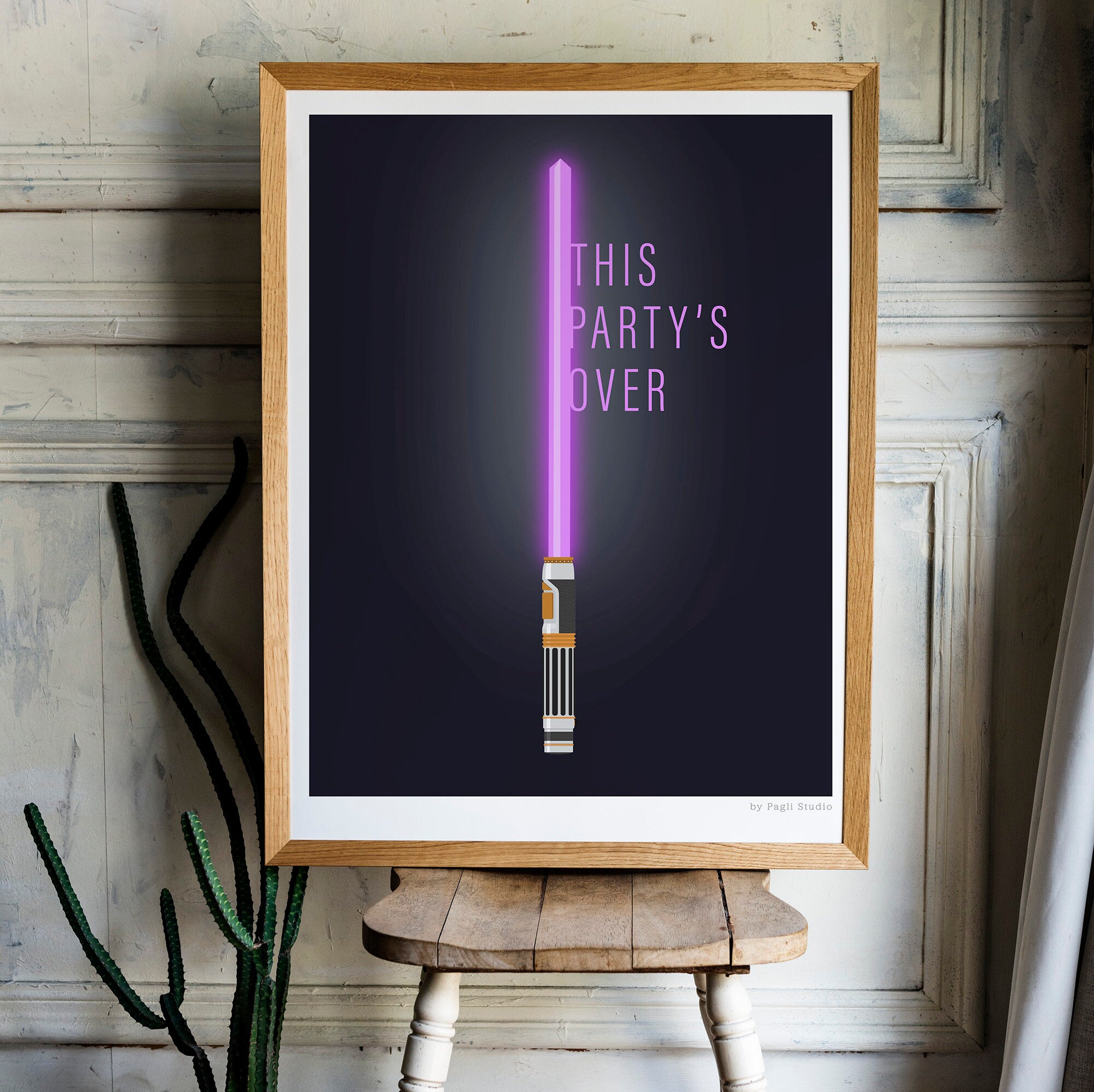 Mace Windu Ligthsaber Star Wars / Póster imprimible Print Wall Art ...