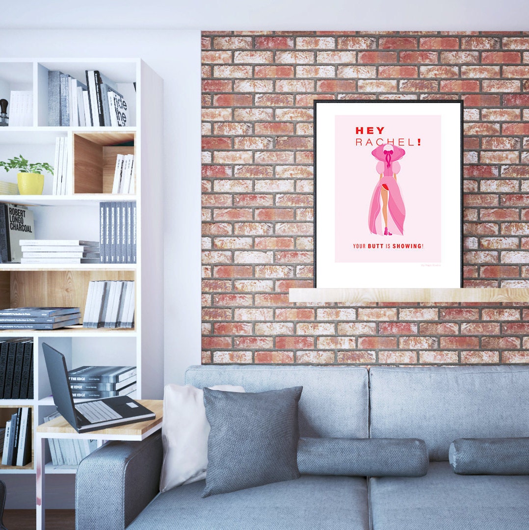 Hey Rachel Your Butt is Showing Friends TV Show Bubble Gum Pink ...