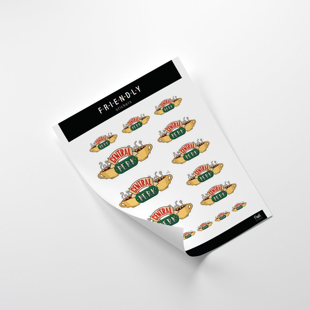 Printable Stickers Central Perk Logo Friends TV Show | for Planners ...