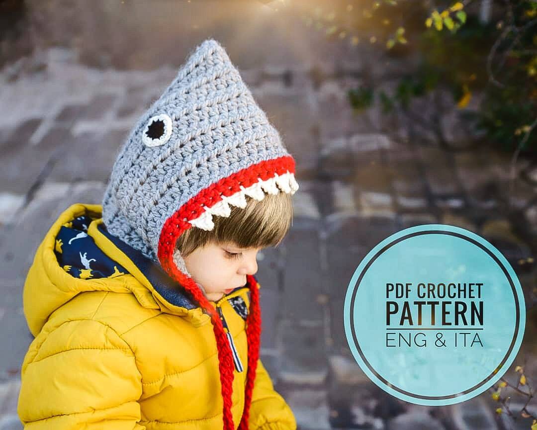 Shark Hood PDF Crochet PATTERN - Etsy
