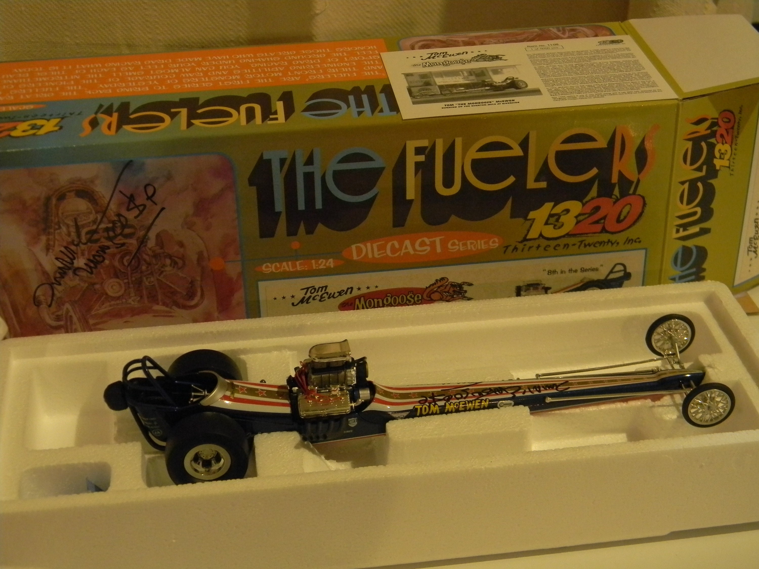 Tom the Mongoose Mcewen 1/24 Scale Diecast Wynn Charger Top Fuel Sling ...