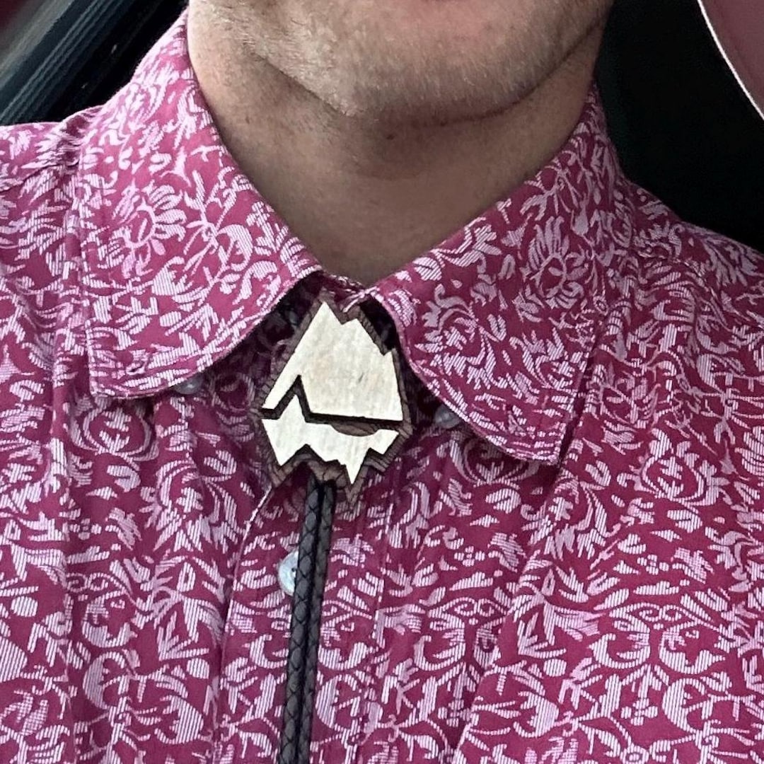 Handmade Wooden Mountain Bolo Tie: Western Wedding Groomsmen Gift - Etsy