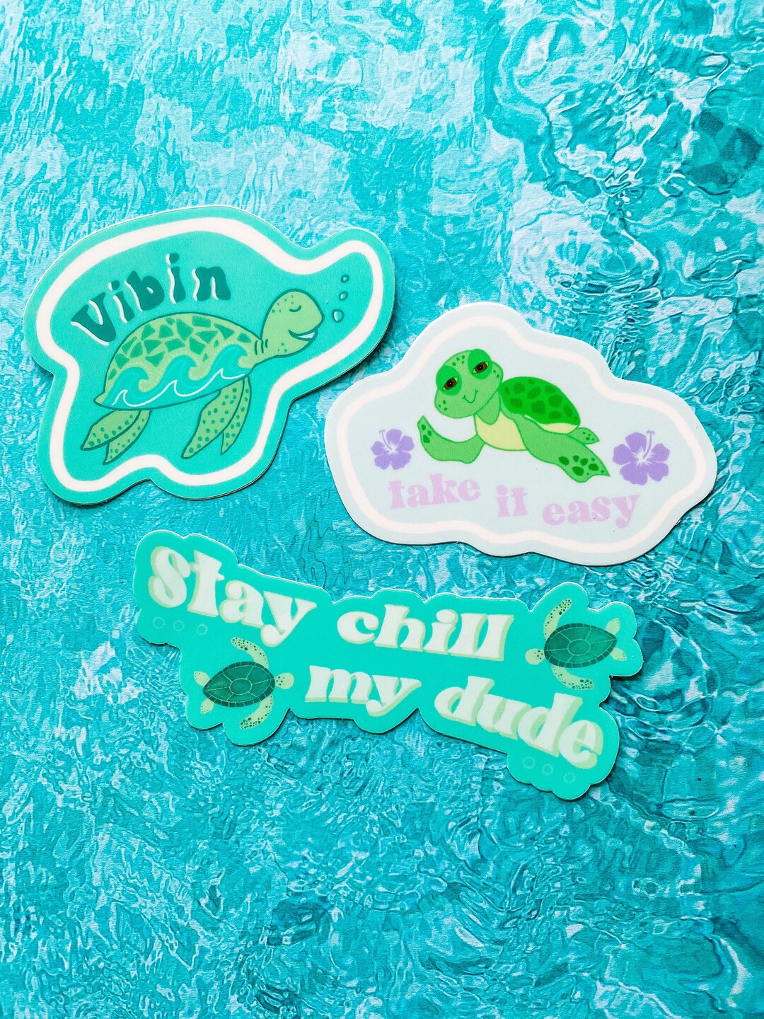 Sea Turtle Sticker Pack | Waterproof Sticker Pack | Stay Chill My Dude ...