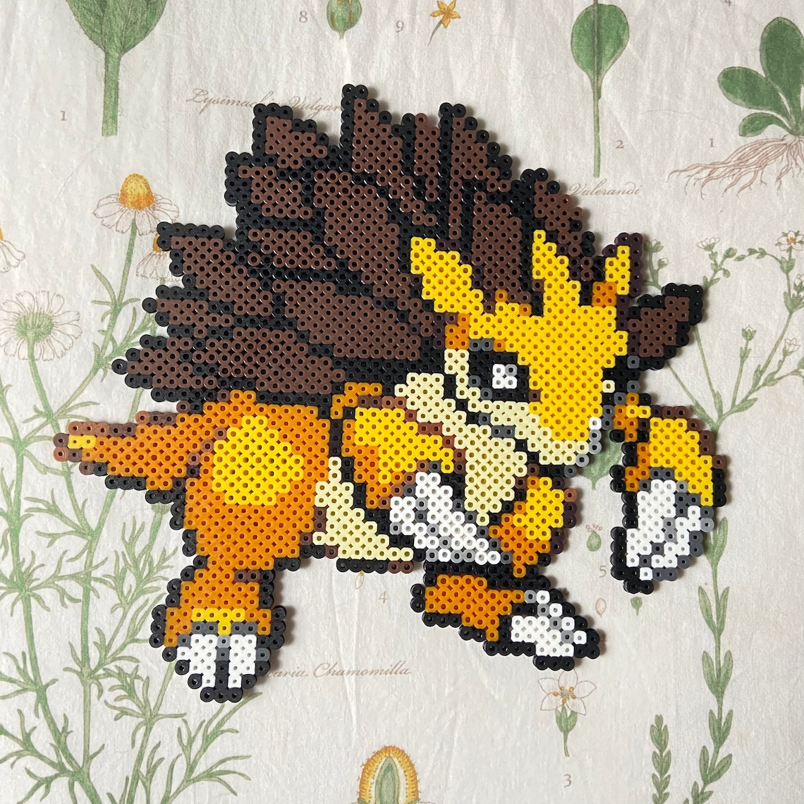 Sandslash Pokemon Perler Bead Art Sprite - Etsy Israel