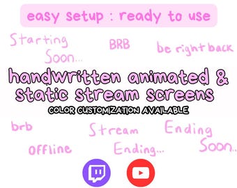 4 X Animated Twitch Screens / Twitch Streamer / Simple Overlay ...