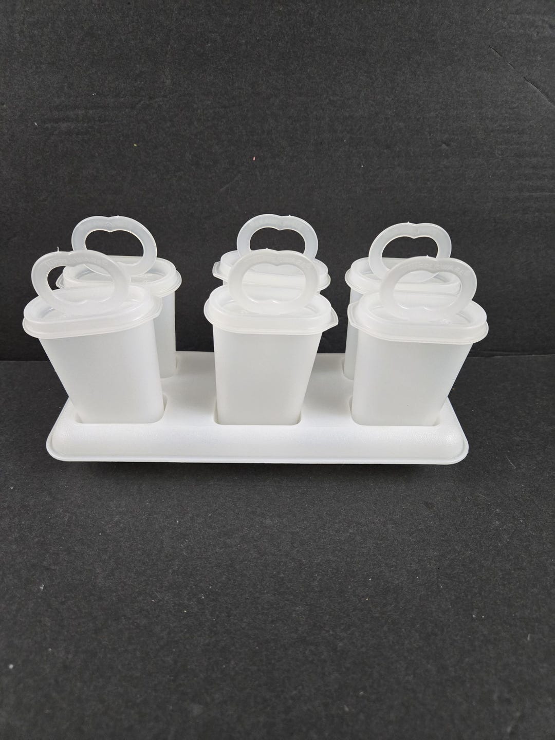 Tupperware Popsicle Maker Frozen Pop Ice Tups 481 Sheer Mold Set Makes ...