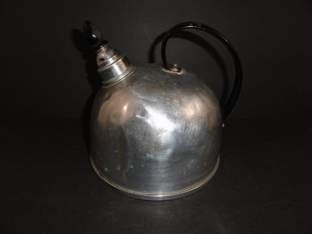 Vintage COMET Popula Aluminum Coffee Tea Water KETTLE Pot Whistling ...