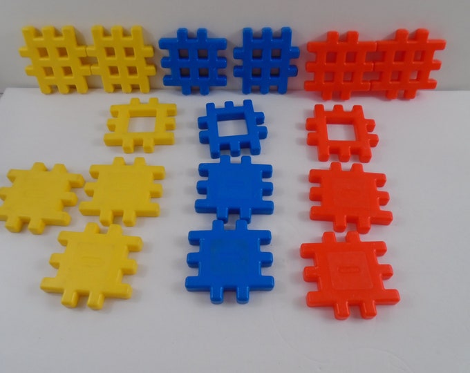 Little Tikes Wee Waffle Blocks Red Yellow Blue Replacement Blocks 16 ...