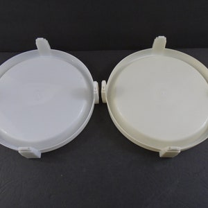 2 Vintage Tupperware Divide A Rack Pie 511 Stackers 10 Carriers White ...