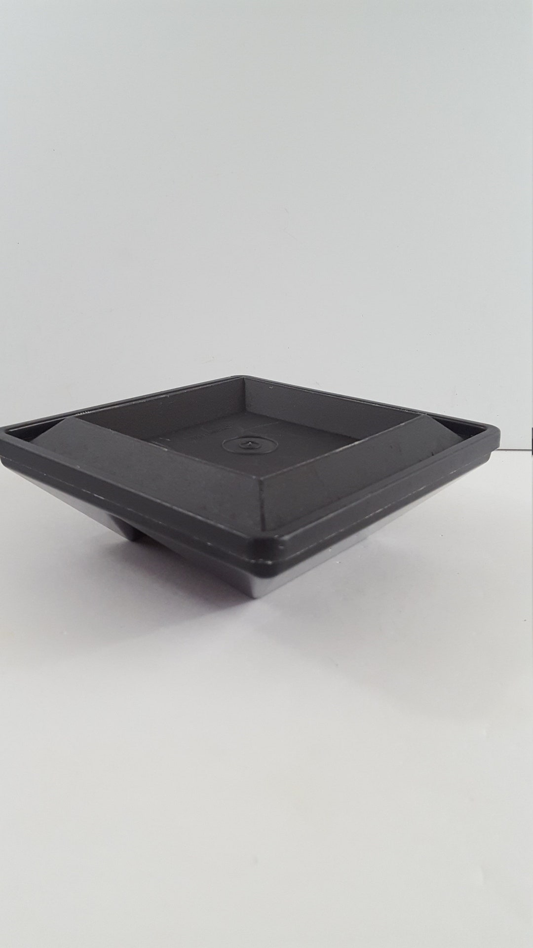 Tupperware Acrylic Square Bowl Lid Chip Dip Get Together Black 1387 ...