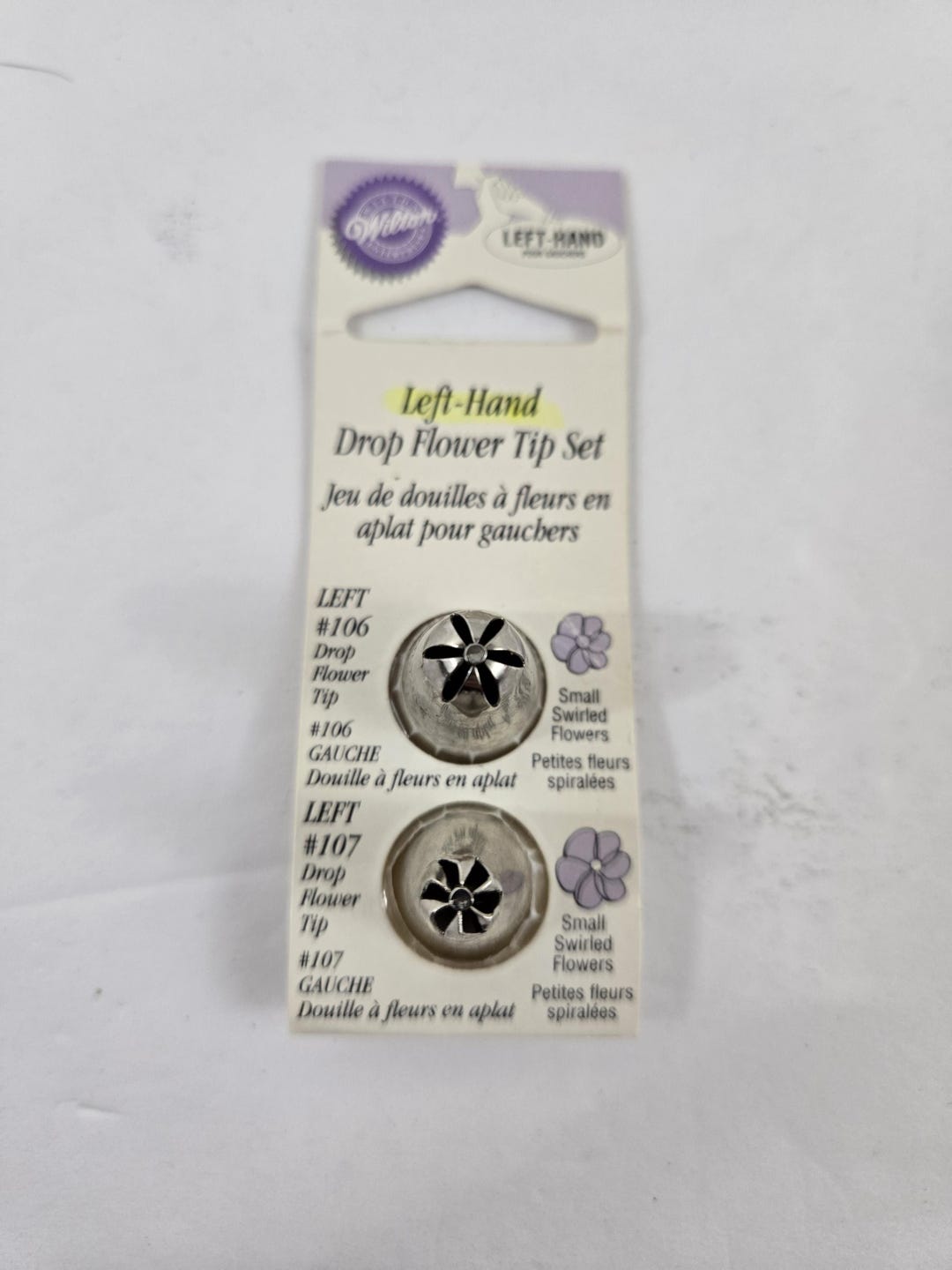 Wilton 418-613 Left Handed Drop Flower Tip Set 2 Tips 107 106 From 2004 ...