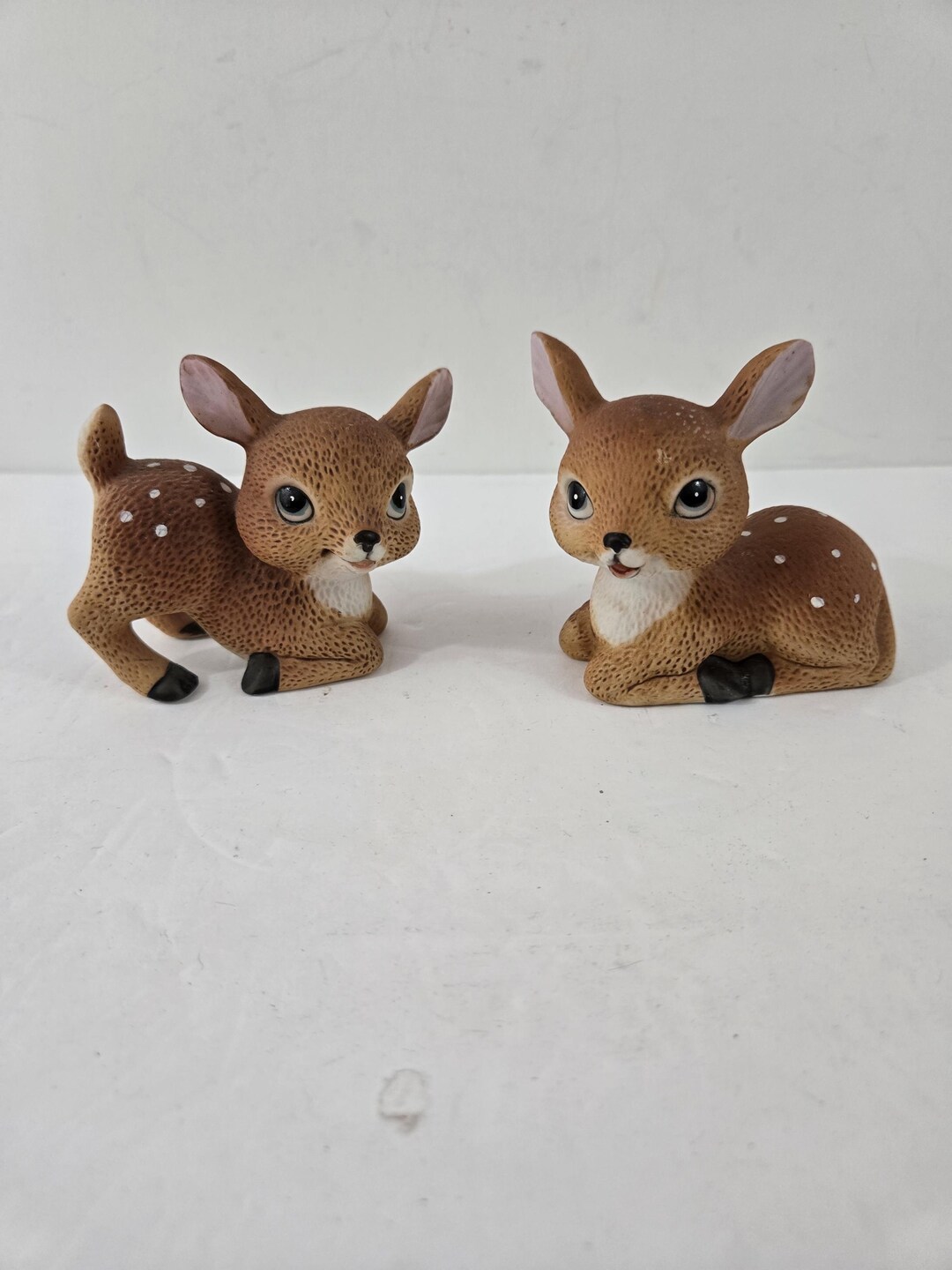 Vintage #1473 Homco Fawns Doe Deer Figurines, Set of 2 Porcelain ...