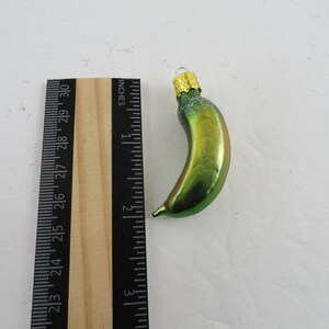 Vintage Banana Mercury Glass Christmas Ornament 2" Figural Green Gold ...