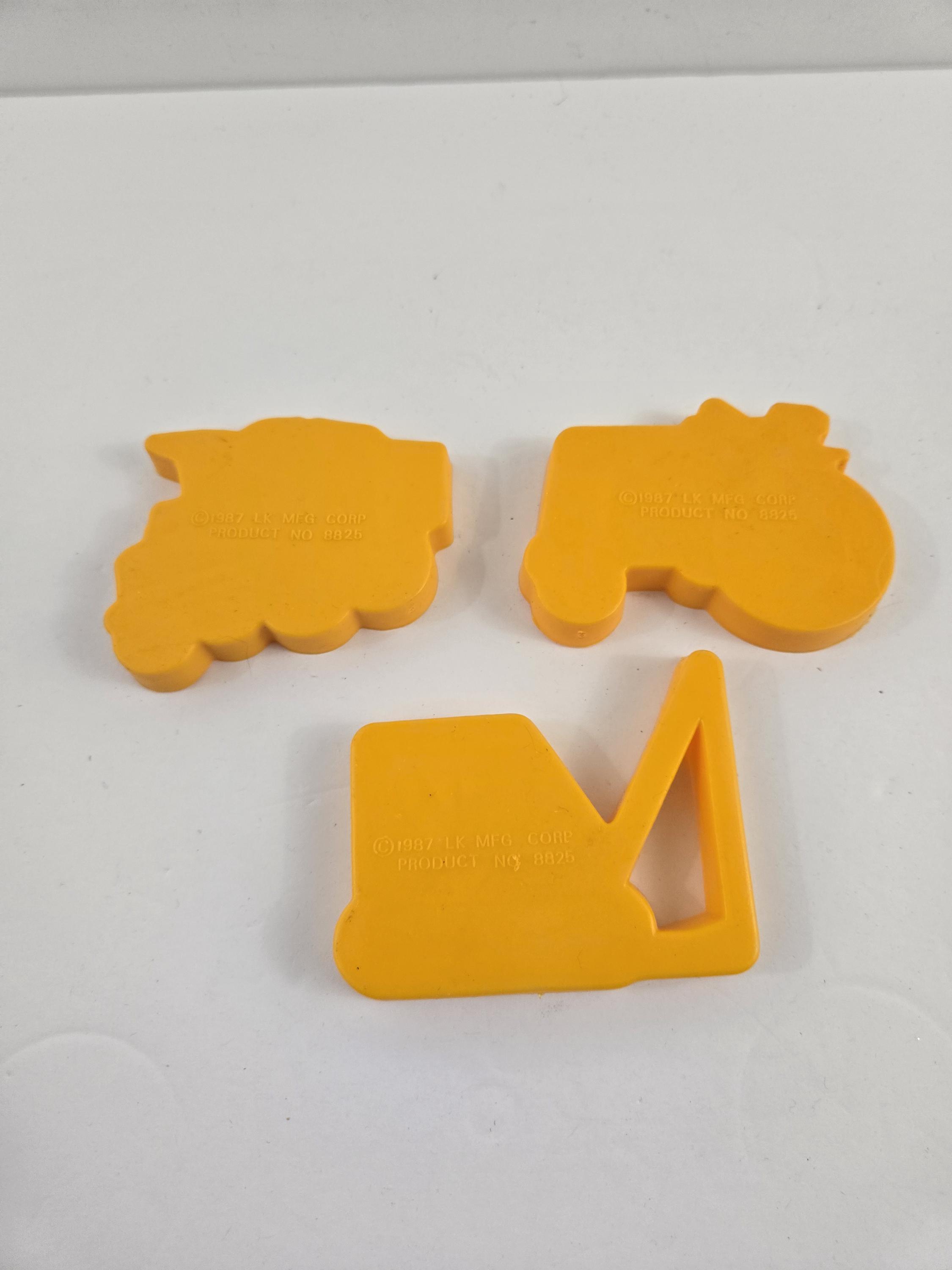 Construction Cookie Cutter Set Dump Truck Tractor Backhoe Vintage ...