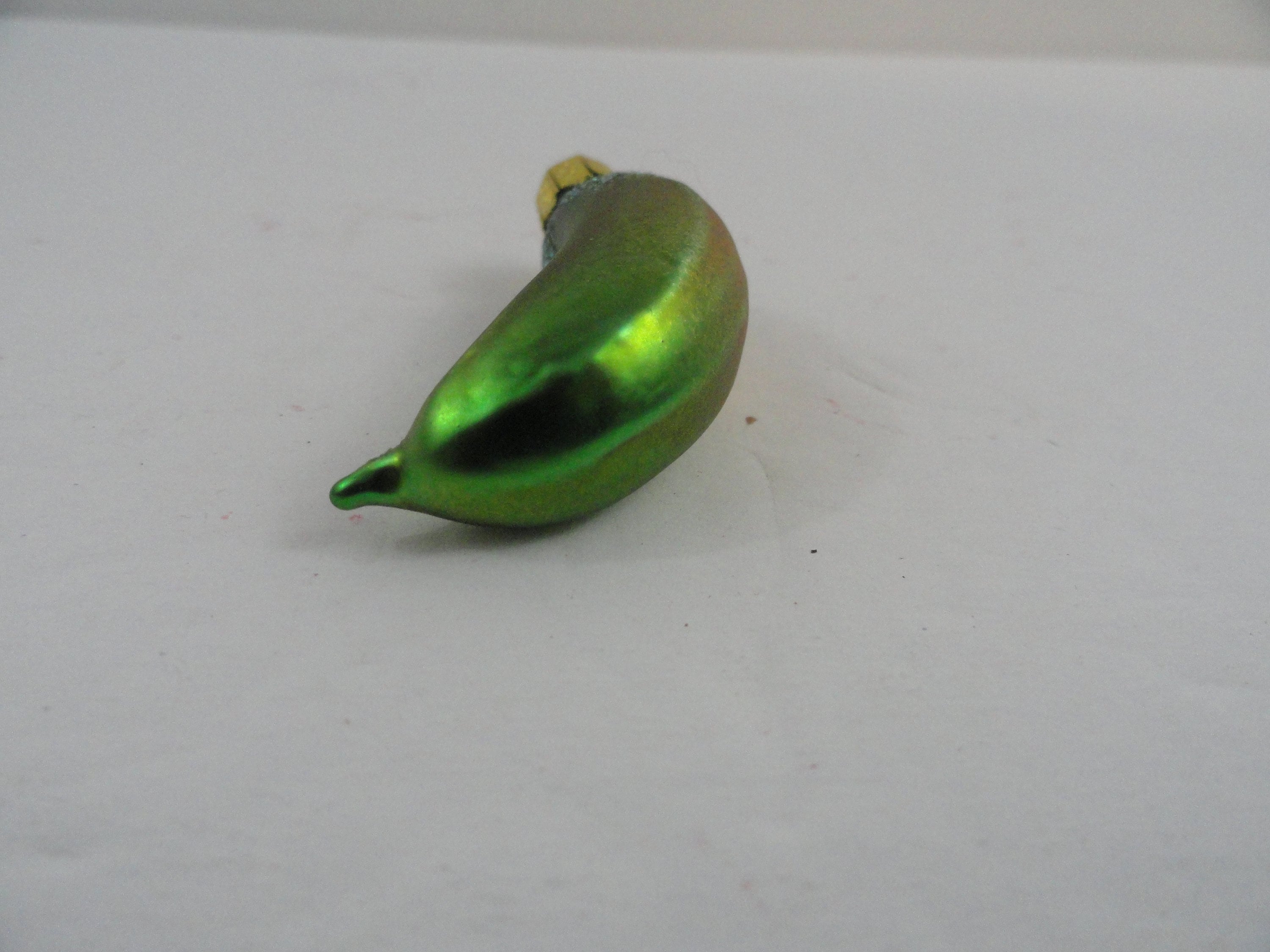 Vintage Banana Mercury Glass Christmas Ornament 2" Figural Green Gold ...