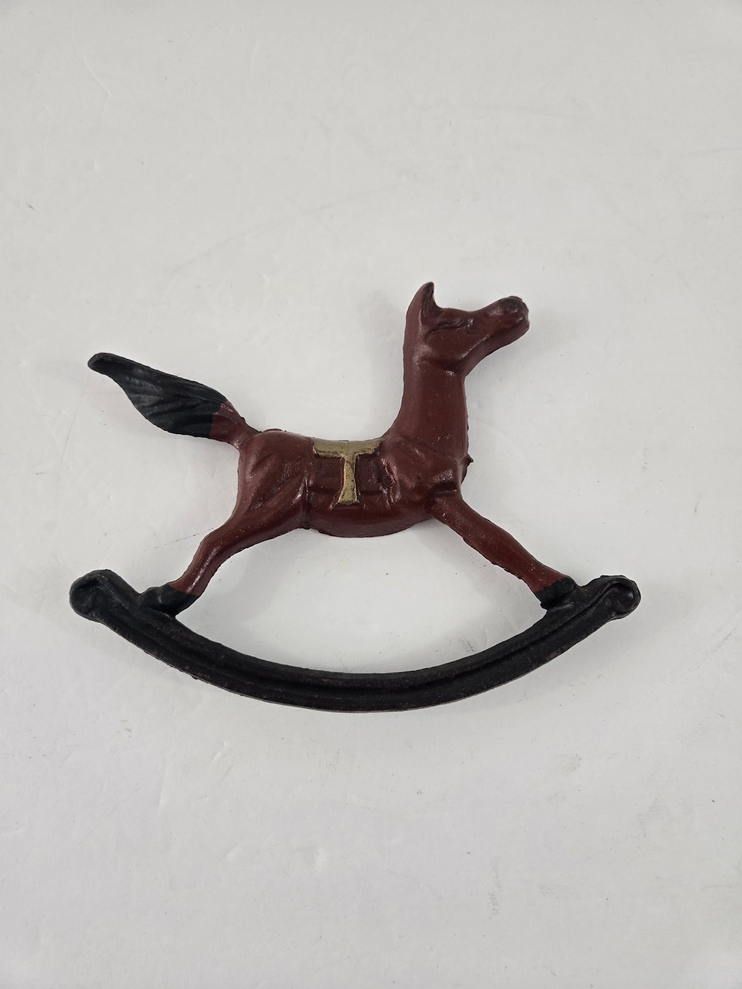 Vintage Cast Iron Rocking Horse Rustic 7x6 Metal Decor Craft - Etsy