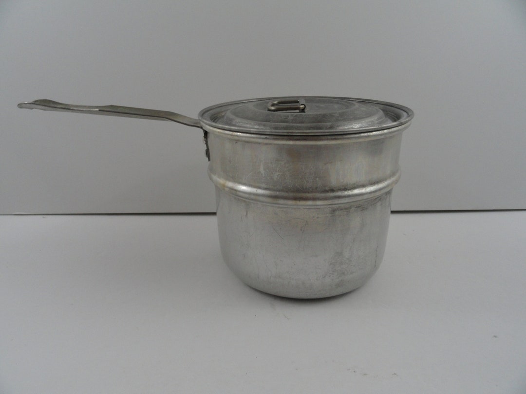 Vintage Mirro Double Boiler 5 Cups 1.25 Quart Parts ONLY Isert Lid ...