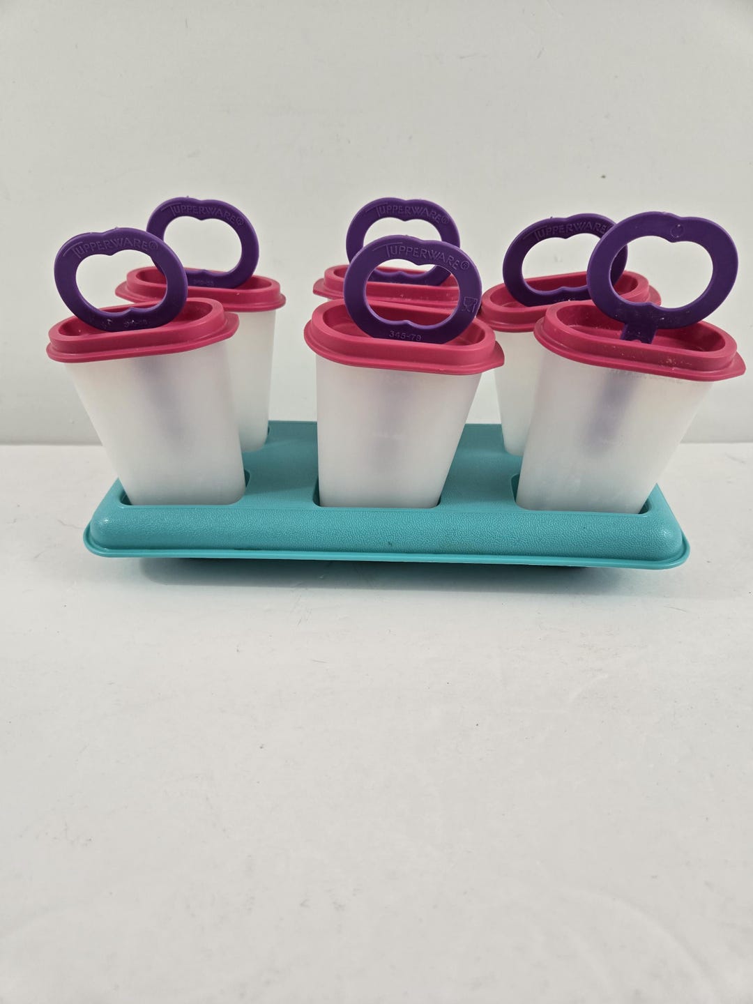 Tupperware Popsicle Maker Frozen Pop Ice Tups 481 Mold Set Makes 6 ...