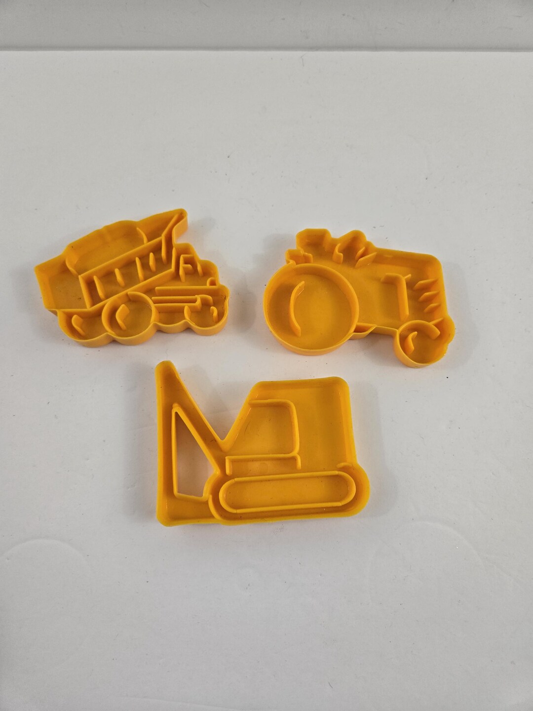 Construction Cookie Cutter Set Dump Truck Tractor Backhoe Vintage ...