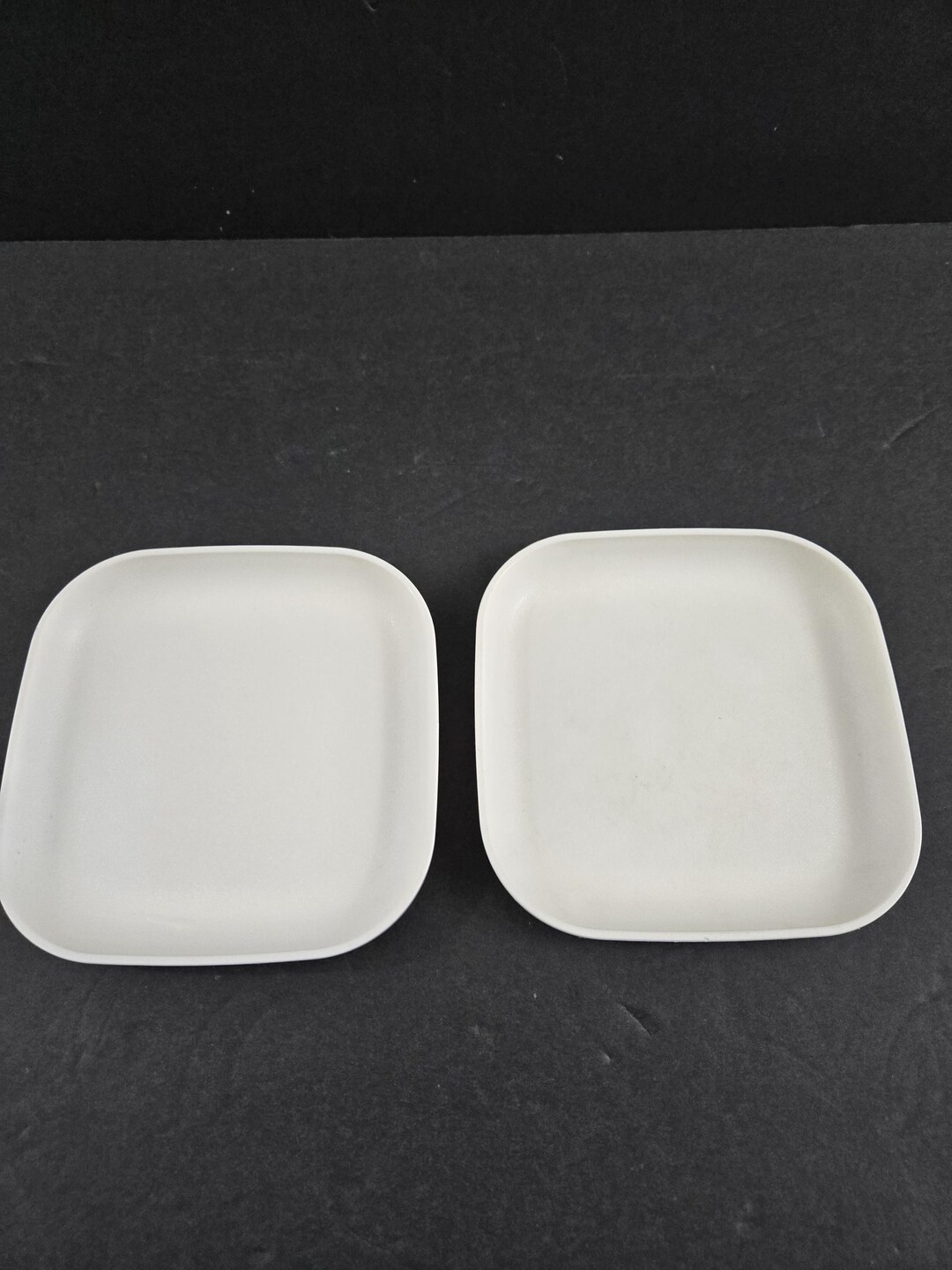 2 Tupperware Small Lunch Plate Square White 5.5 2100 Vintage - Etsy