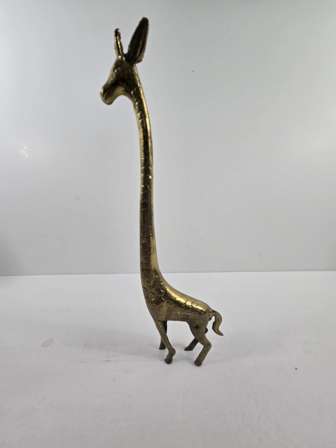 Vintage Solid Brass Giraffe Tall Solid 12 Tall Safari Statue Decor ...