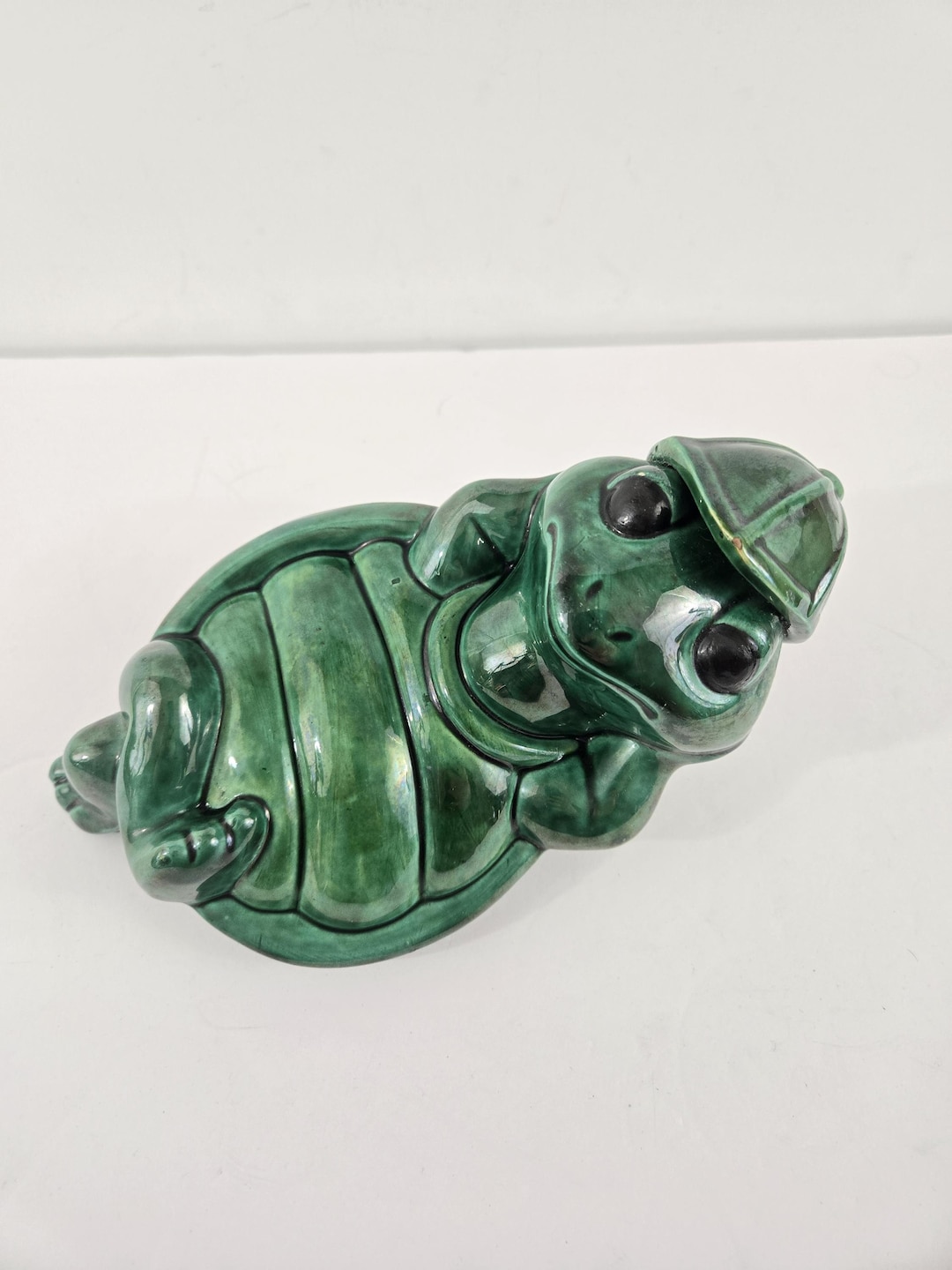 Vintage 1977 Ceramic Turtle Hand Painted Gake Inc Kitsch ...