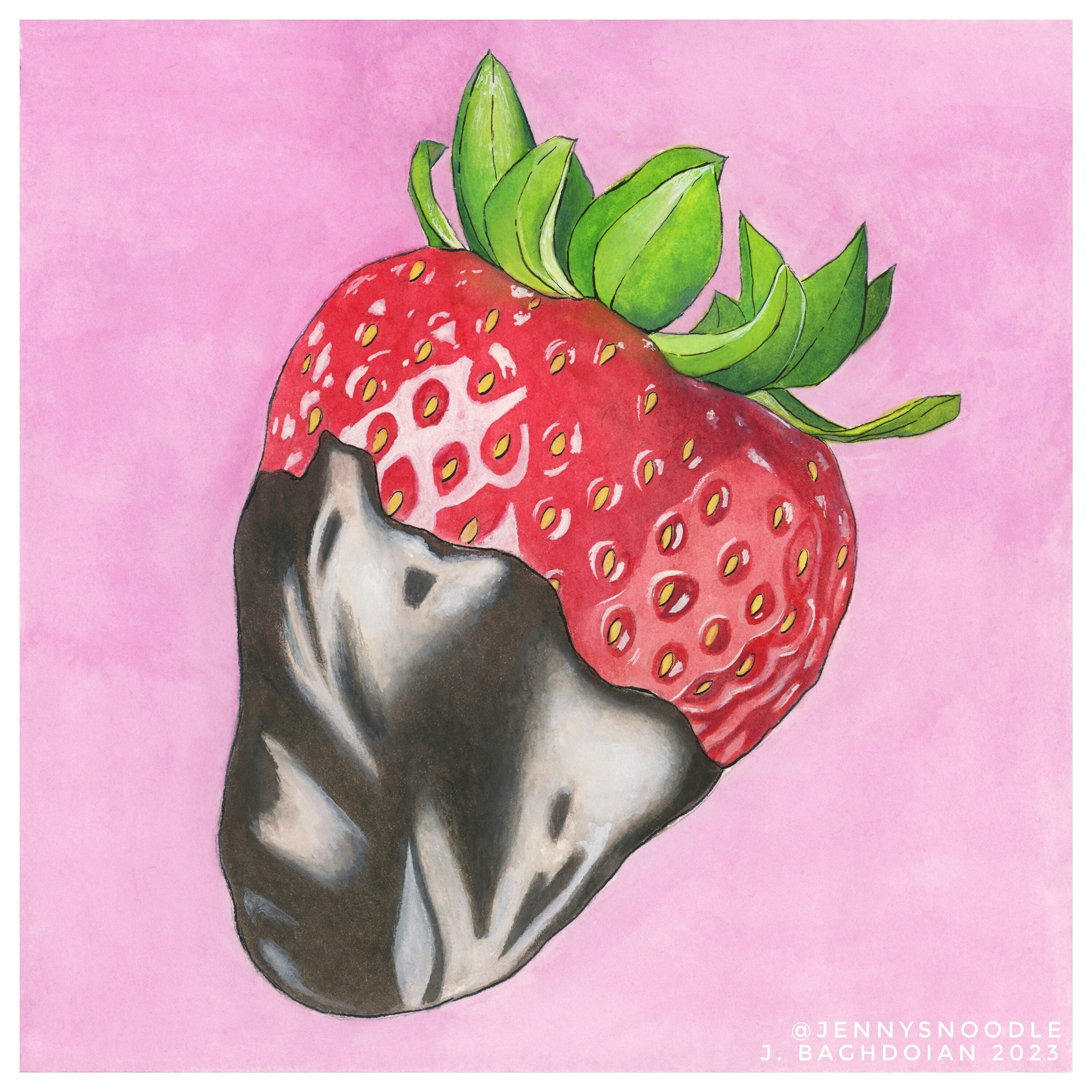 Chocolate Covered Strawberry Painting