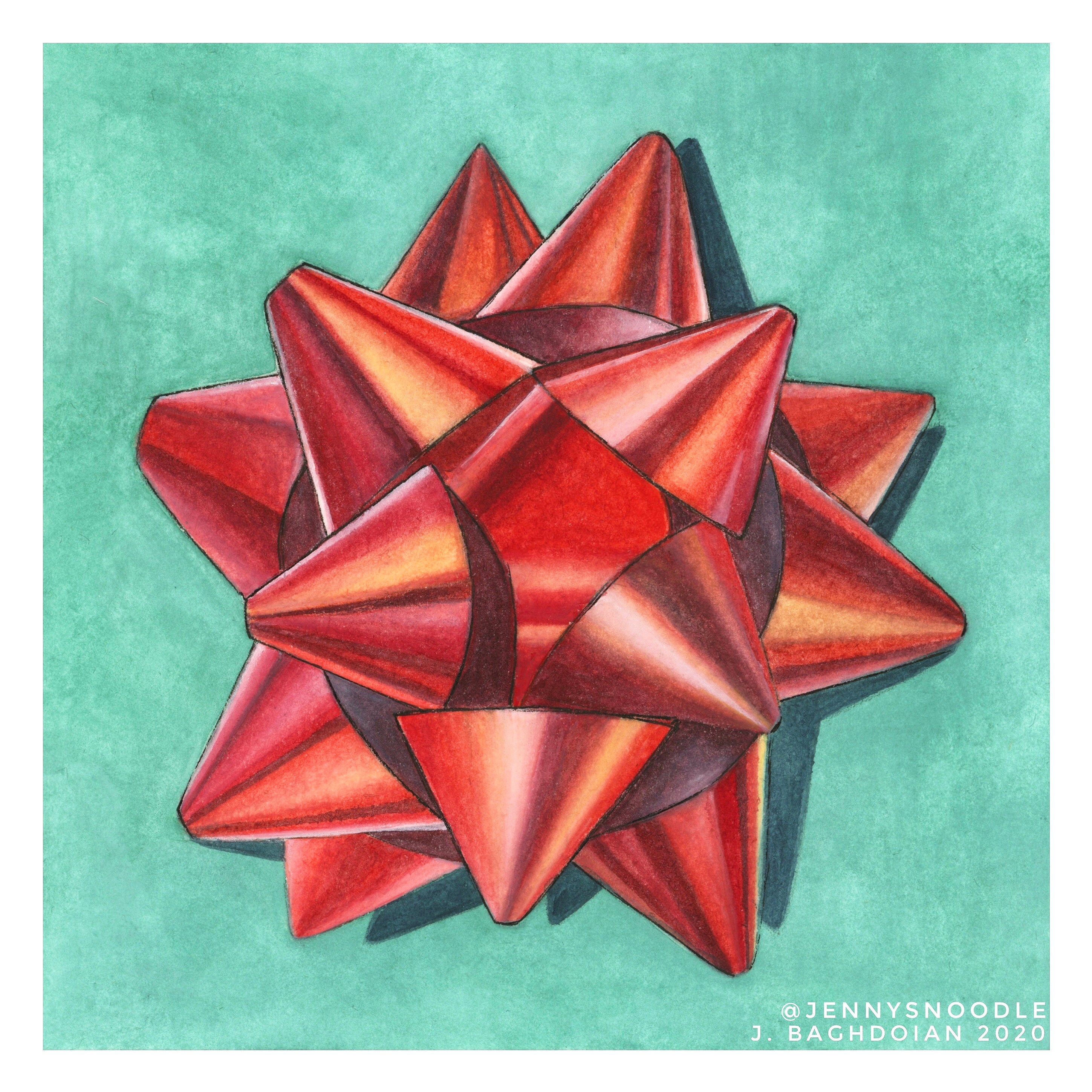 Christmas Bow Drawing