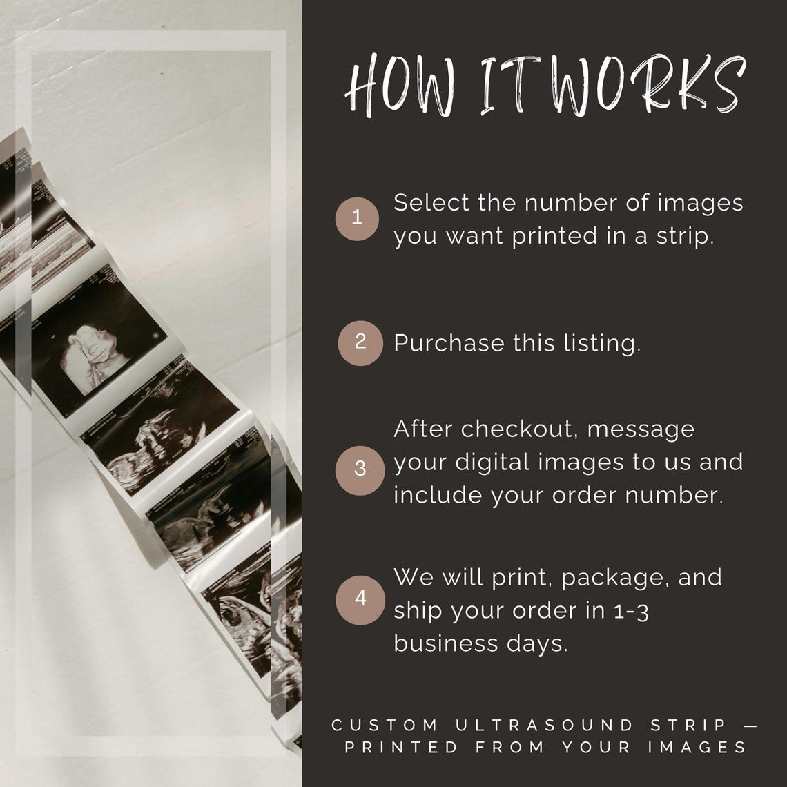 Traditional Ultrasound Strip - Upload Your Digital Images - Etsy