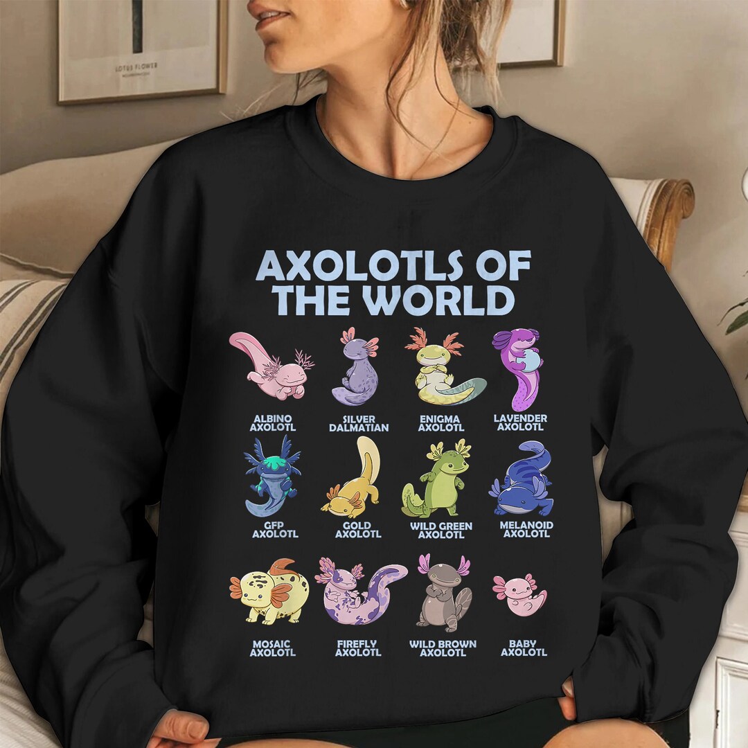 Cute Axolotl Axolotl Animals of the World Herpetology Shirt - Etsy