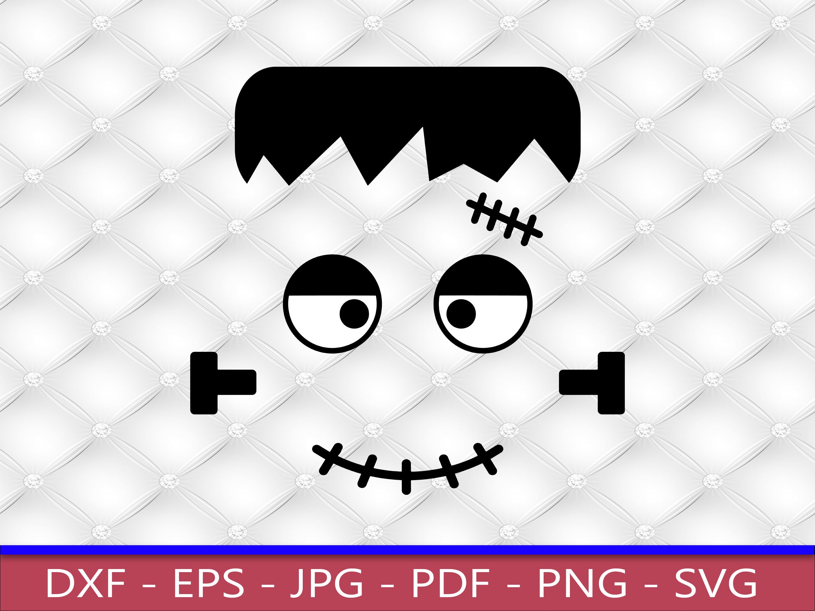 Cute Frankenstein Face Clipart