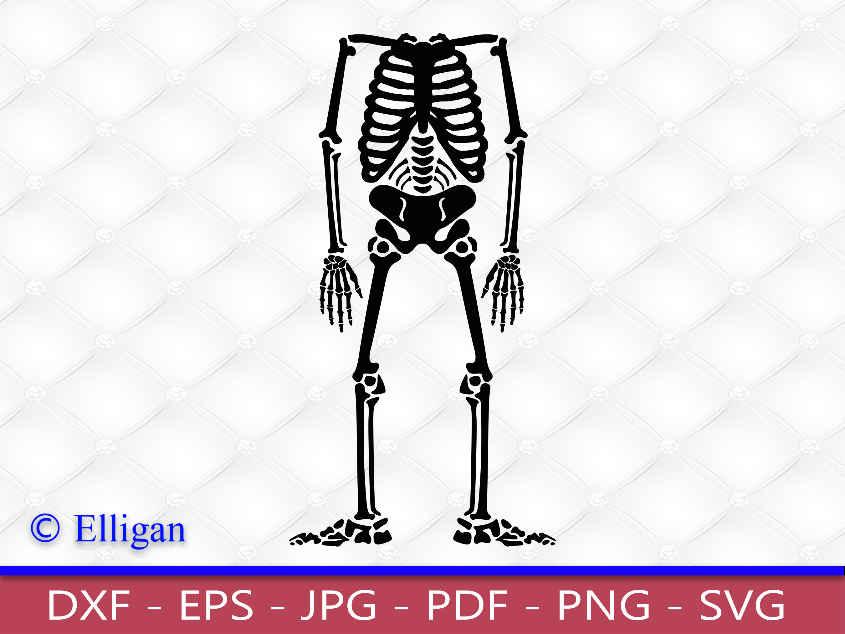 Headless Skeleton SVG PNG - Etsy Israel