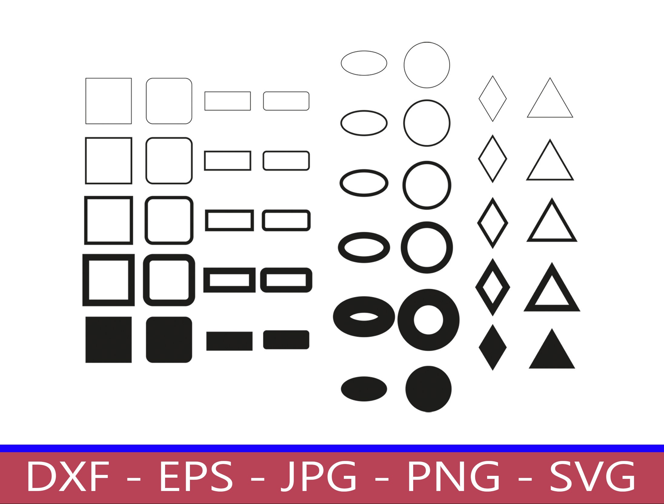 Clip Art & Image Files Papercraft Oval 8 Basic Shapes Circle Square ...