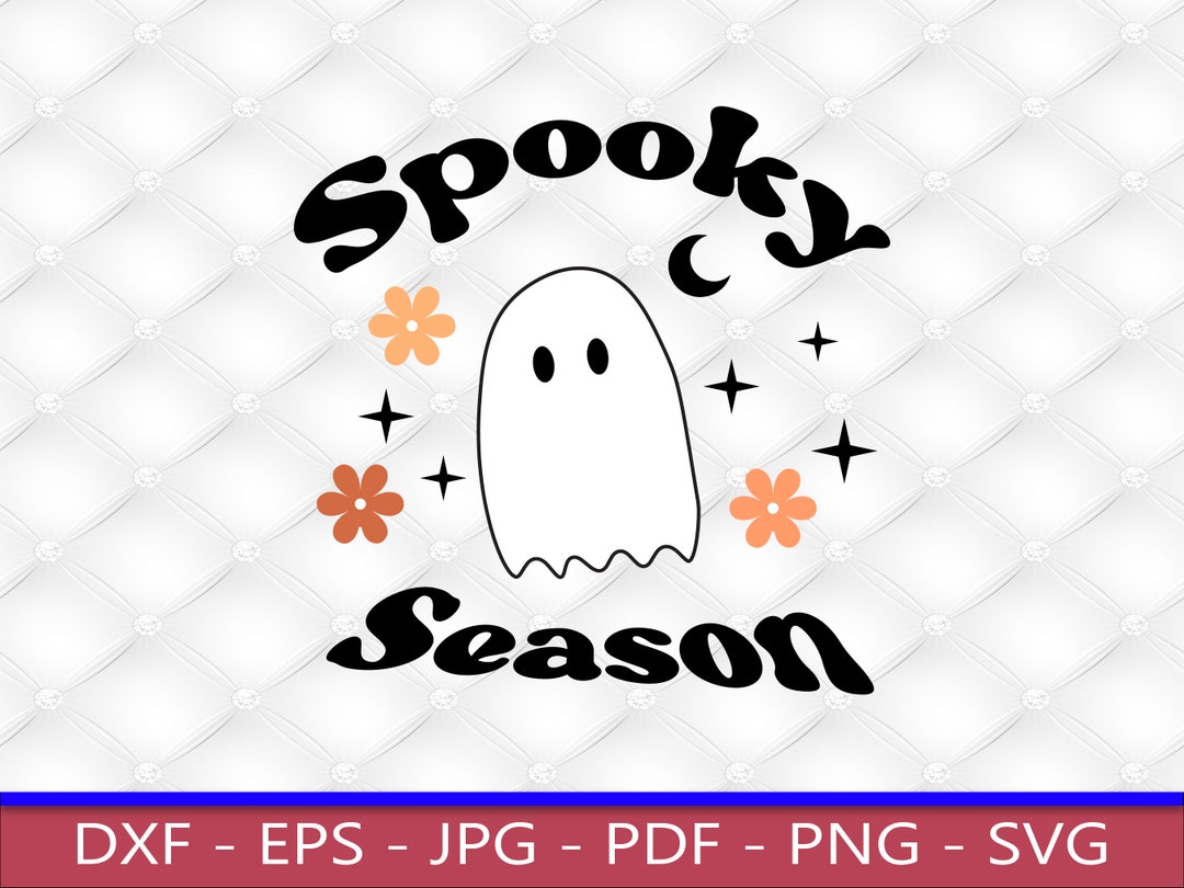 Halloween Retro Ghosts SVG PNG Clipart - Etsy