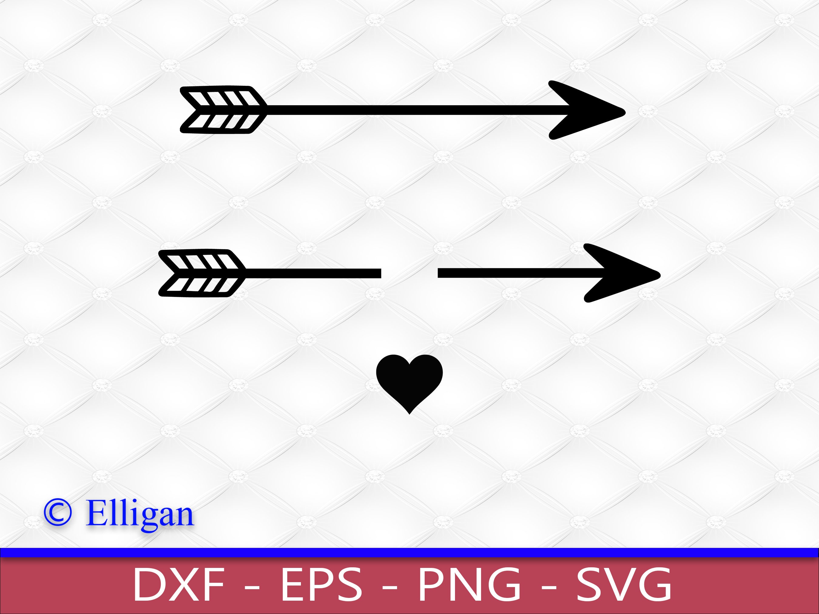 Feathered Arrow, Split, Heart SVG PNG - Etsy Canada