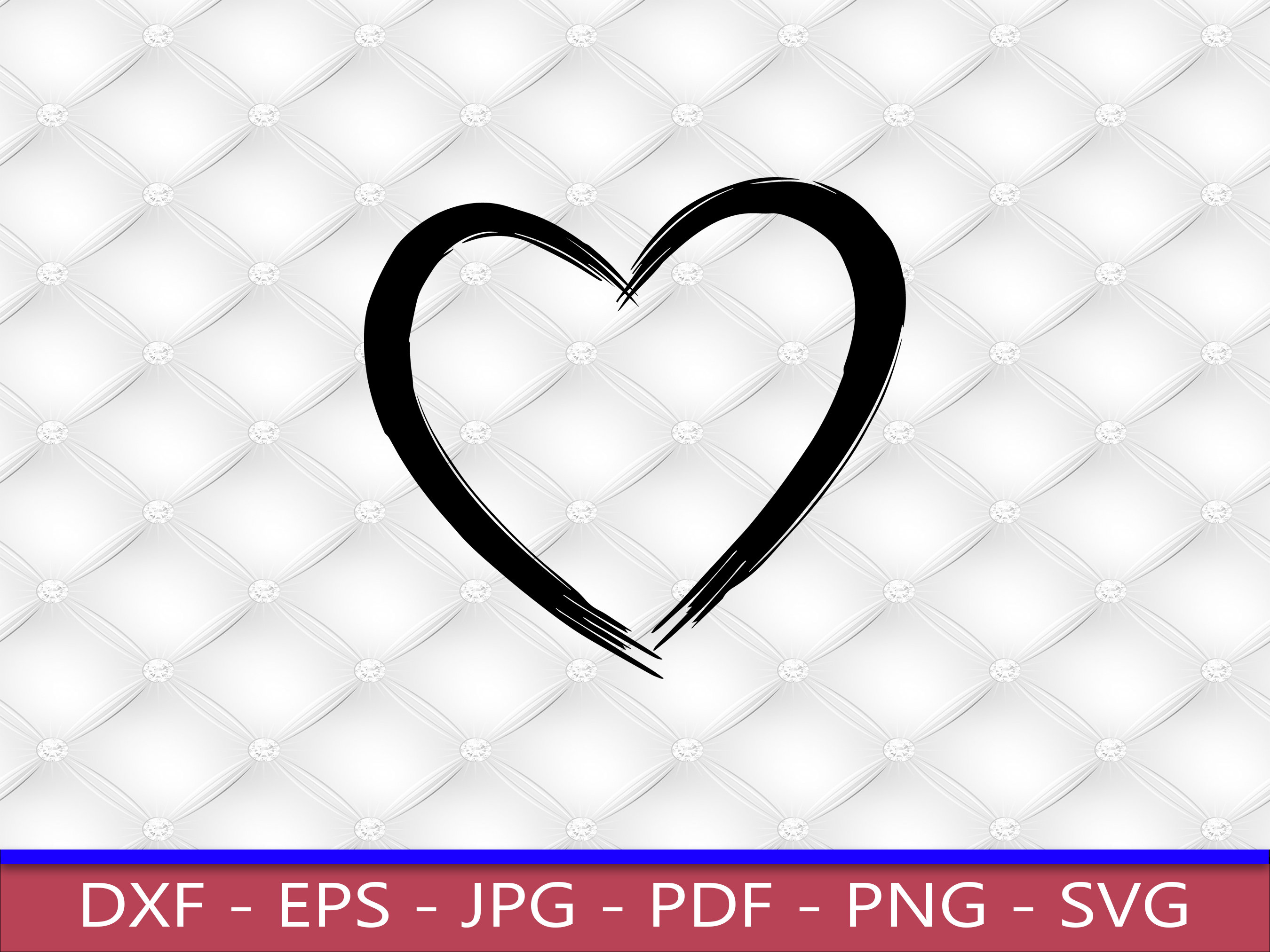 Buy Distressed Heart Outline SVG PNG Clipart Online in India - Etsy