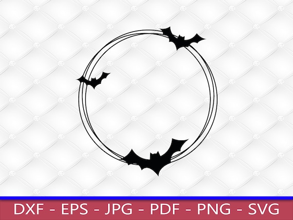 Frame Circle Bats PNG SVG - Etsy