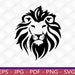 Lion Head - Facing Forward, SVG, Clipart - Etsy