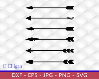 5 Arrows SVG PNG Split Half Clipart Bundle | Etsy Canada