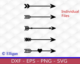 5 Arrows SVG PNG Split Half Clipart Bundle | Etsy Canada