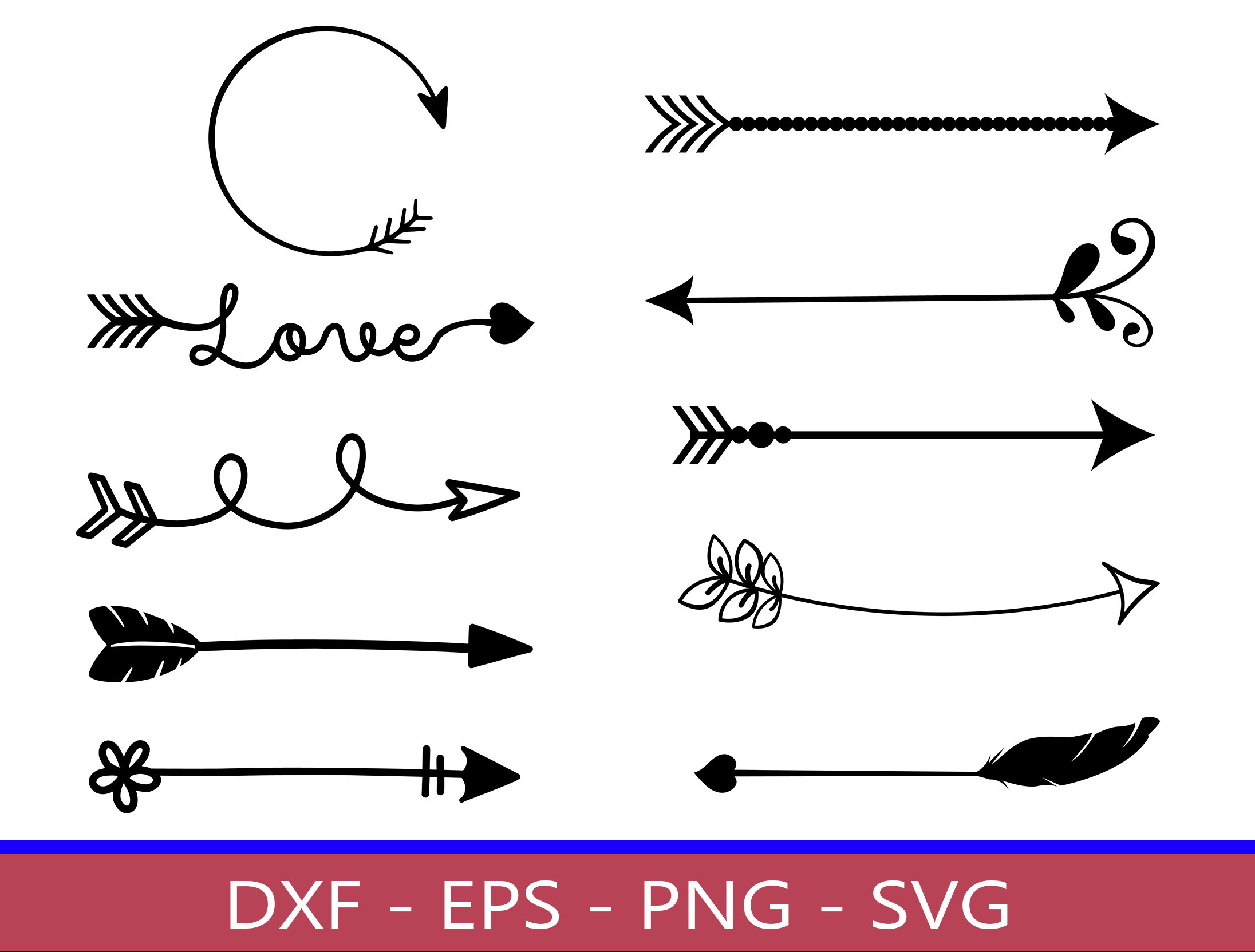 10 Flechas Decorativas / PNG / SVG | Etsy