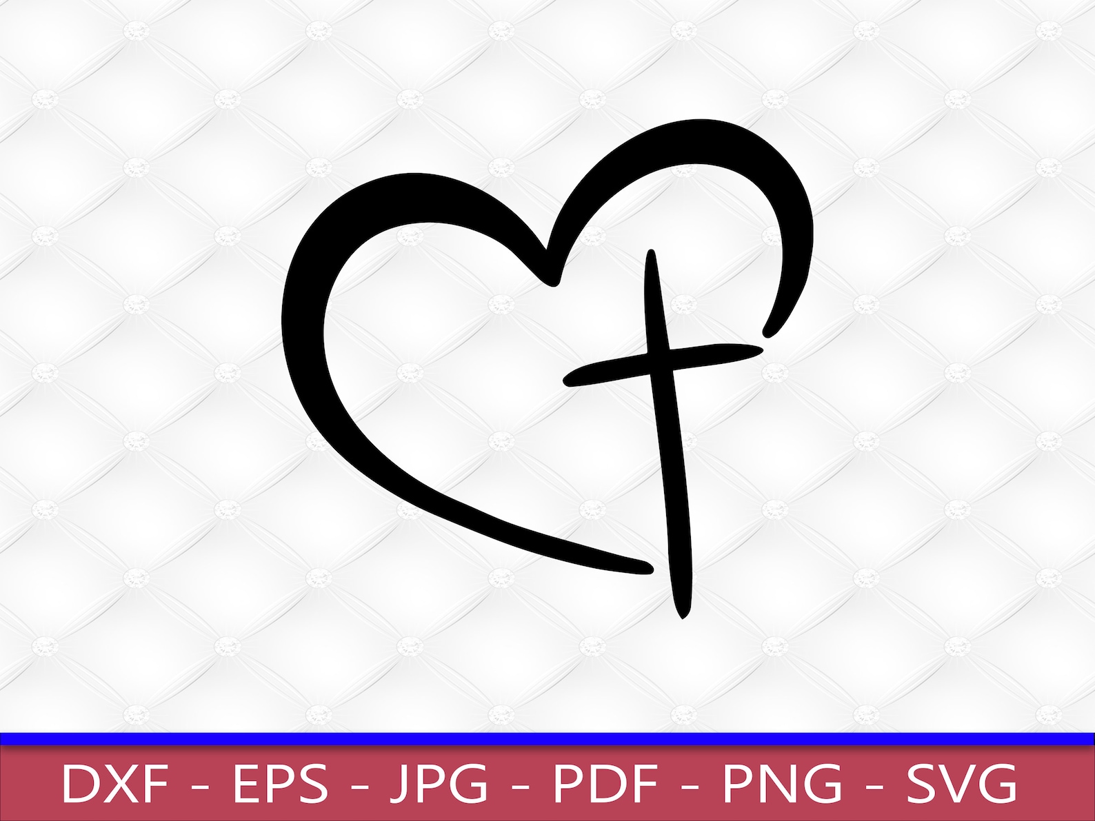 Heart, Cross, SVG, PNG, Clipart - Etsy