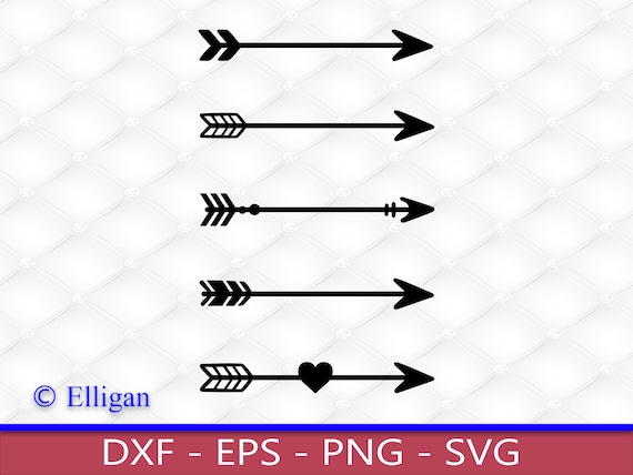 5 Arrows SVG PNG Clipart Bundle - Etsy