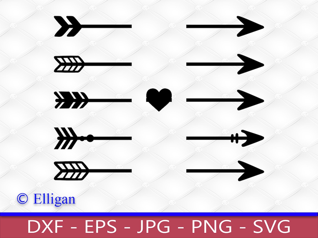 5 Arrows SVG, PNG, Split Half, Clipart, Bundle - Etsy