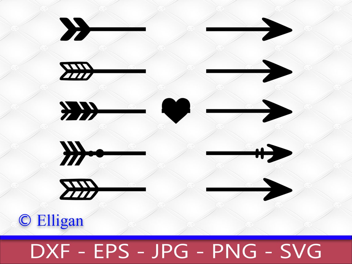 5 Arrows SVG, PNG, Split Half, Clipart, Bundle - Etsy Canada