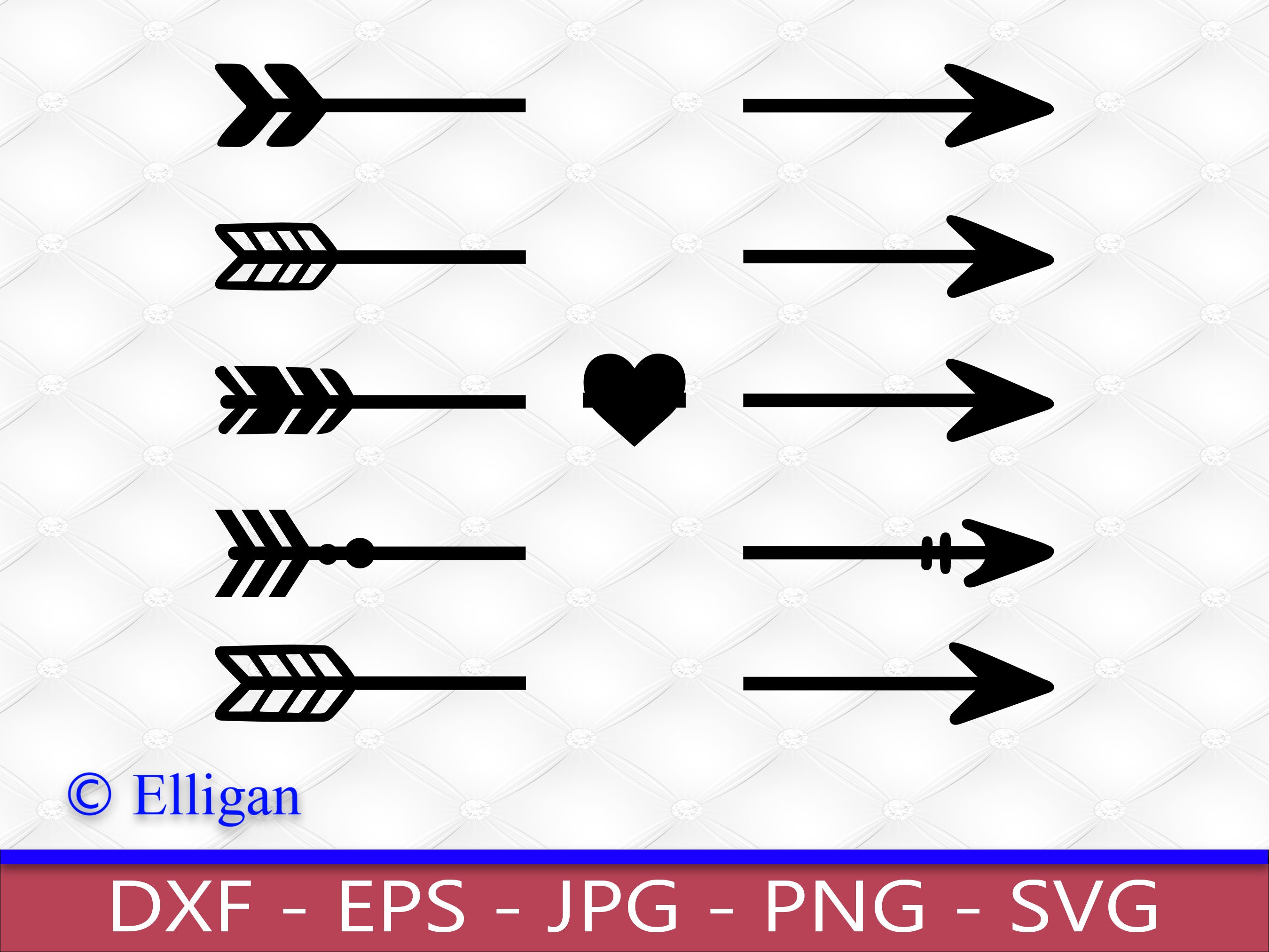 5 Arrows SVG, PNG, Split Half, Clipart, Bundle - Etsy Canada