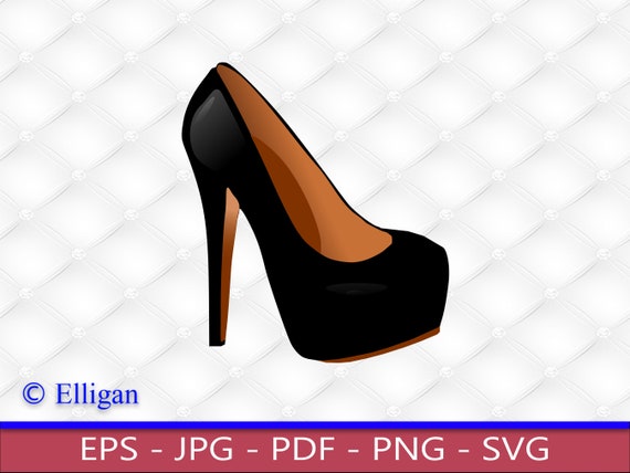High Heeled Shoe Platform SVG PNG - Etsy