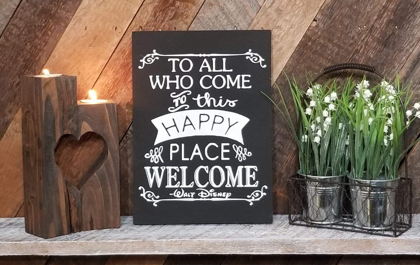 Disney Welcome Home Decor to All Who Come to This Happy - Etsy