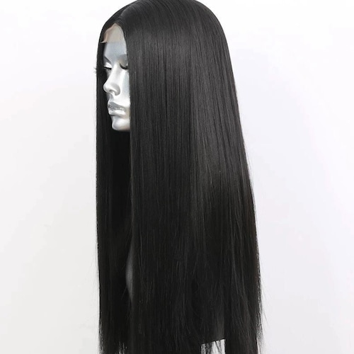 Black Long Straight Hair Wig Everyday Hd Lace Front Wig for - Etsy